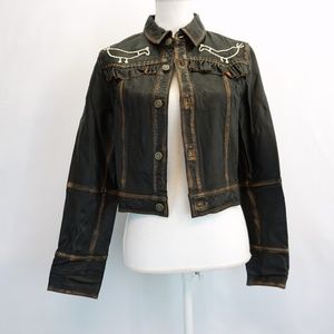 Max Studio | Jackets & Coats | Max Studio London Cropped Lamb Leather ...